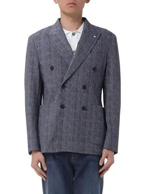MANUEL RITZ Double-breasted Blazer - Blue