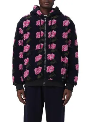 MSGM Floral Fleece Zip-up Jacket - Blue