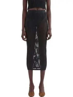 MARGHERITA MACCAPANI Econyl® Mesh Pencil Skirt - Black