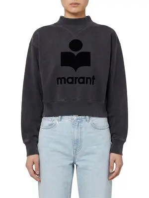 Isabel Marant Étoile High Neck Logo Sweatshirt - Black