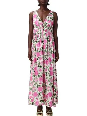 Liu Jo Floral Print V-neck Maxi Dress - Multicolor