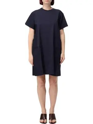 MEIMEIJ Cotton T-shirt Dress With Patch Pockets - Blue