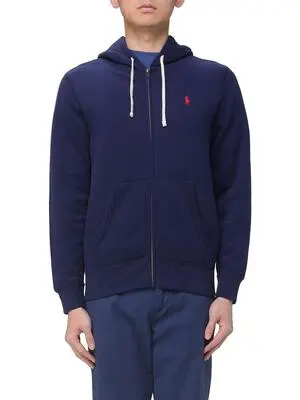 Polo Ralph Lauren Zip-up Hoodie With Embroidered Logo - Navy