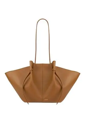 Yuzefi Large Mochi Hammered Leather Bag Burnt