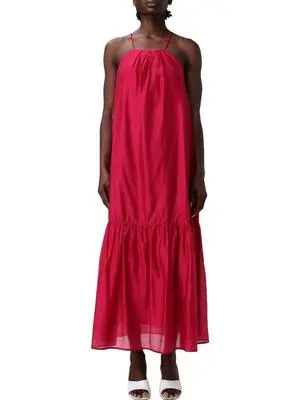 Liu Jo Halterneck Muslin Midi Dress - Red