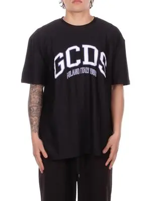 Gcds Relaxed Cotton T-shirt With Logo - Black