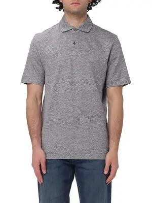 BOSS Cotton And Linen Polo - Brown