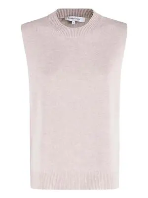 Maison Kitsuné Sleeveless Knit Vest - Beige