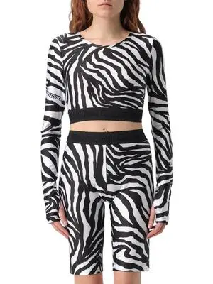 Versace Zebra Print Cropped Top - Black