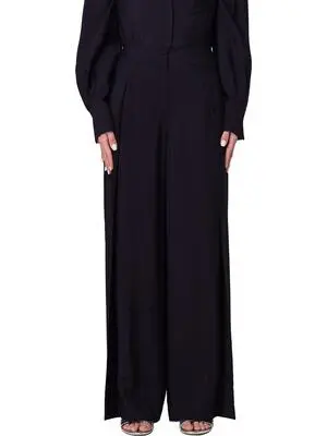 Emporio Armani Wide Leg Tailored Trousers - Blue