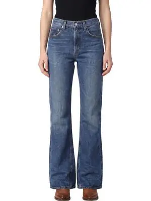 AGOLDE Kick High-waisted Flare Jeans In Cotton Denim - Blue