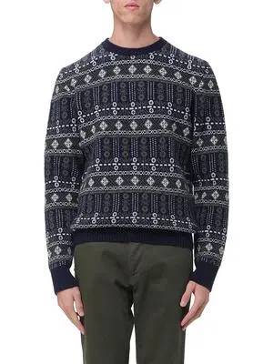 Barbour Patterned Crew Neck Pullover - Blue