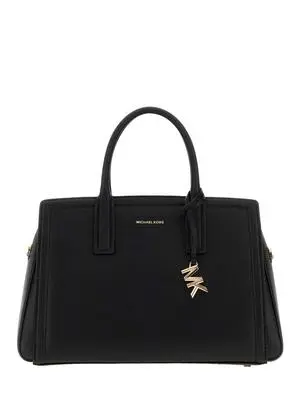 Michael Kors Laila Grained Leather Handbag - Black