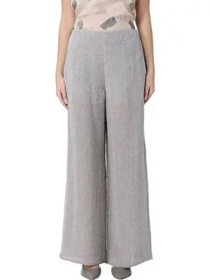 Emporio Armani Wide Leg Trousers - Grey