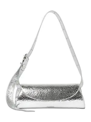 JIL SANDER Cannolo Bag In Crackled Laminated Leather - Black