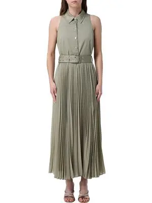 Liu Jo Pleated Gabardine Shirtdress - Mint