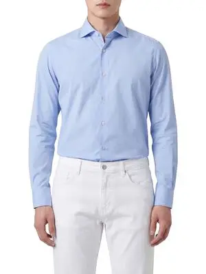 TINTORIA MATTEI 954 Classic Twill Shirt - Blue 1