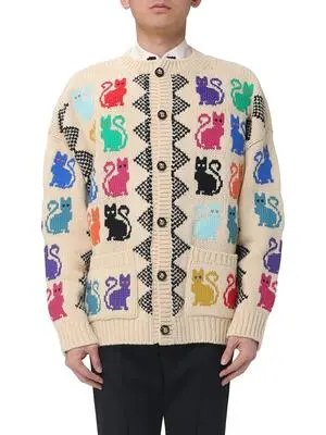 Valentino Garavani Cat Intarsia Knit Cardigan - Multicolor