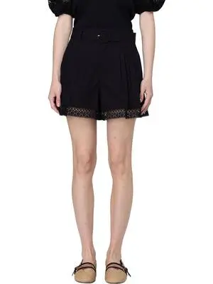TWINSET Cotton Shorts With Belted Waist - Black
