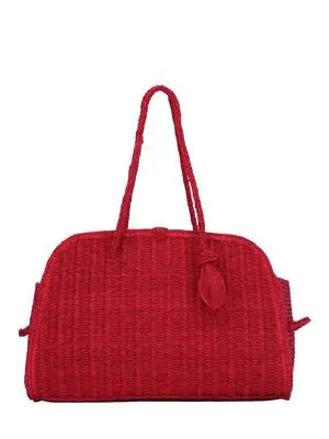 Jacquemus Le Turismo Woven Raffia Bag - Red