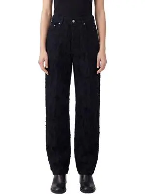 HAIKURE Distressed Denim Wide-leg Jeans - Grey
