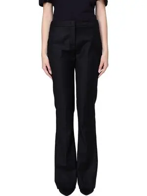 Blumarine Merino Wool Flared Trousers - Black
