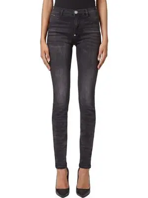 Philipp Plein High-waisted Skinny Stretch Jeans - Mouse Grey