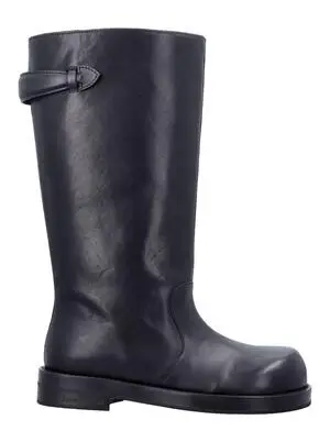 Acne Studios Buckled Leather Boots - Black