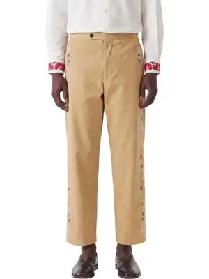 MAISON MARGIELA Wide Leg Cotton Jeans - Denim