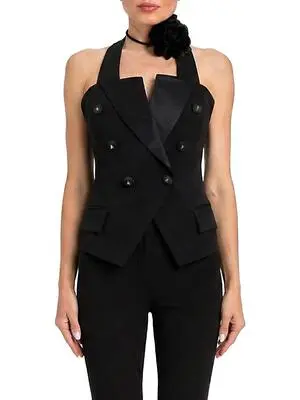 TWINSET Double-breasted Vest - Black