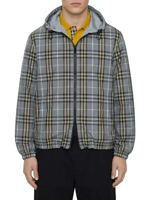 Burberry Tartan Hooded Jacket - Blue
