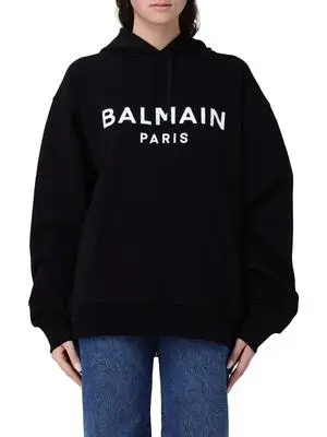 Balmain Logo Hoodie - Black