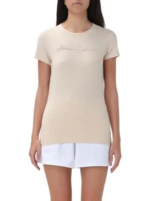 Armani Exchange Embellished T-shirt - Beige