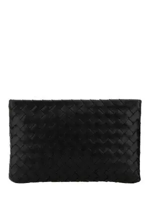 Bottega Veneta Intrecciato Leather Pouch - Black