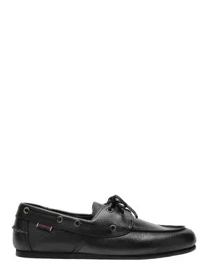 SEBAGO Owen Natural Grain Leather Boat Loafers - Black