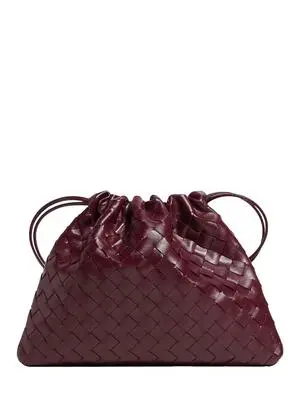 Bottega Veneta Woven Leather Shoulder Bag - Red