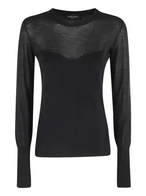 ROBERTO COLLINA Sheer Knit Top - Black