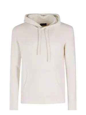 ROBERTO COLLINA Hooded Sweatshirt - Ecru