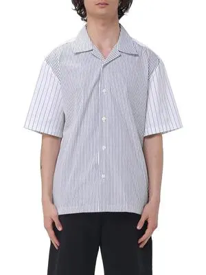 JIL SANDER Striped Cotton Casual Shirt - Blue