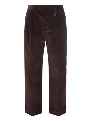 Burberry Corduroy Tailored Trousers - Brown