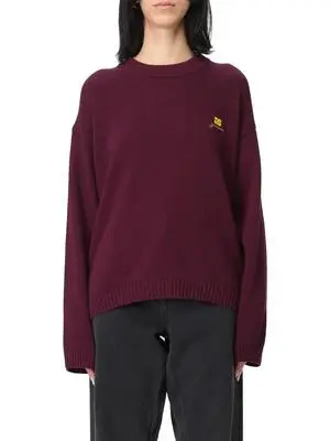 GANNI Jumper With Embellished Logo - Violet