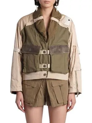 Isabel Marant Étoile Isabel Marant "Julissa" Bi-Material Jacket Green