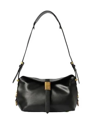 Pinko Small Leather Saddle Bag - Black