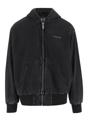 44 LABEL GROUP Denim Jacket With Hood - Multicolor
