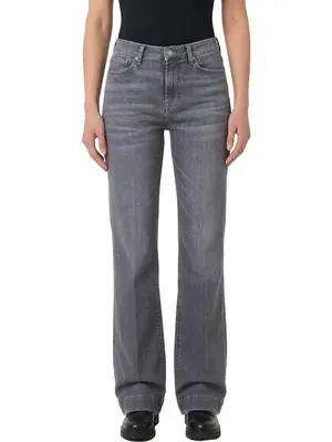 7 For All Mankind Stretch Denim Flared Jeans - Grey