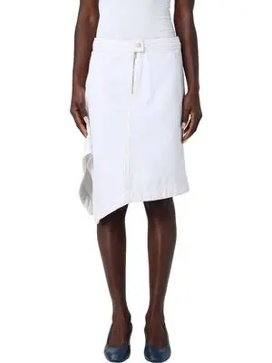LEMAIRE Asymmetrical Denim Skirt - White