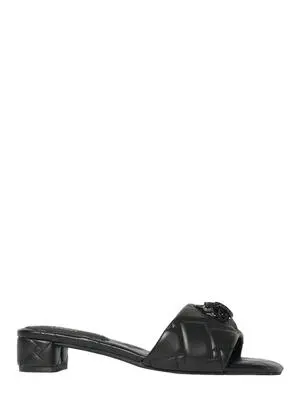 Kurt Geiger Kensington Quilted Leather Mules - Black