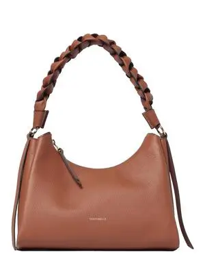 COCCINELLE Braided Handle Shoulder Bag - Brown
