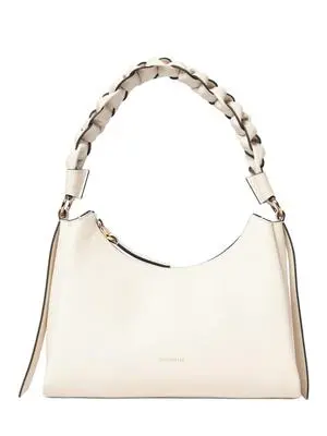 COCCINELLE Braided Handle Shoulder Bag - Pearl