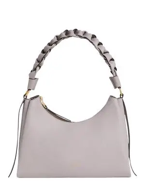 COCCINELLE Braided Handle Shoulder Bag - White